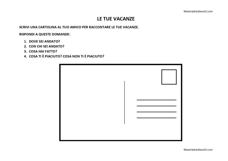 Produzione – Materiale Italiano L2