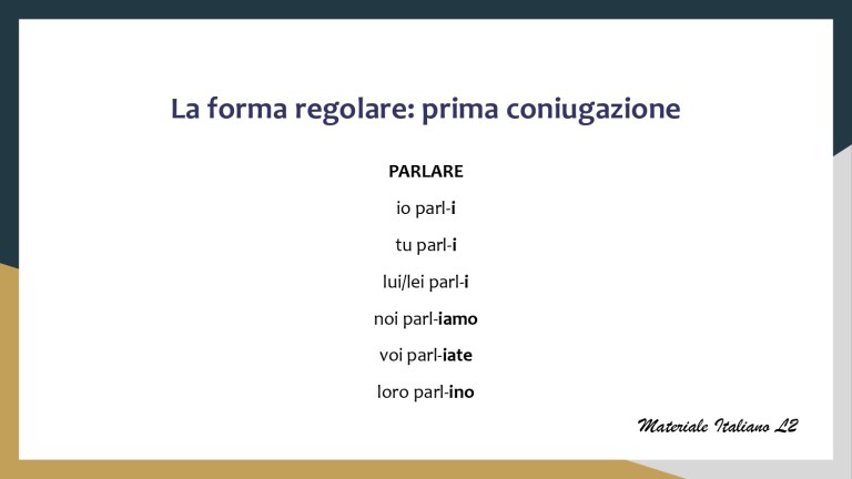 Grammatica – Materiale Italiano L2